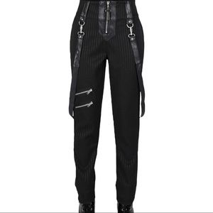 Killstar | Pants & Jumpsuits | New Black Tapered Trousers Shadow ...
